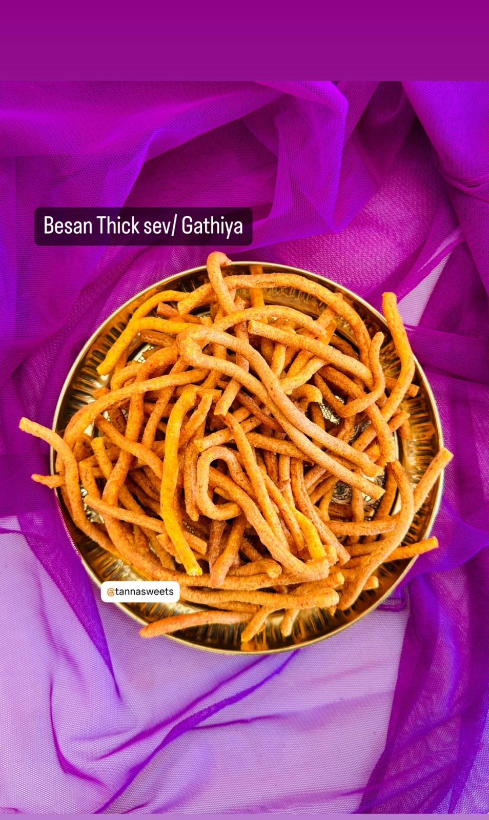 Besan Thick Sev/Gathiya – Tanna Sweets
