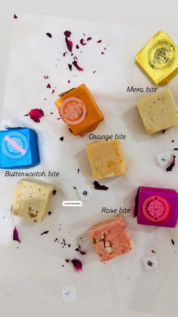 Diwali Special Mix Bites - Mewa, Orange, Rose & Butterscotch – Tanna Sweets